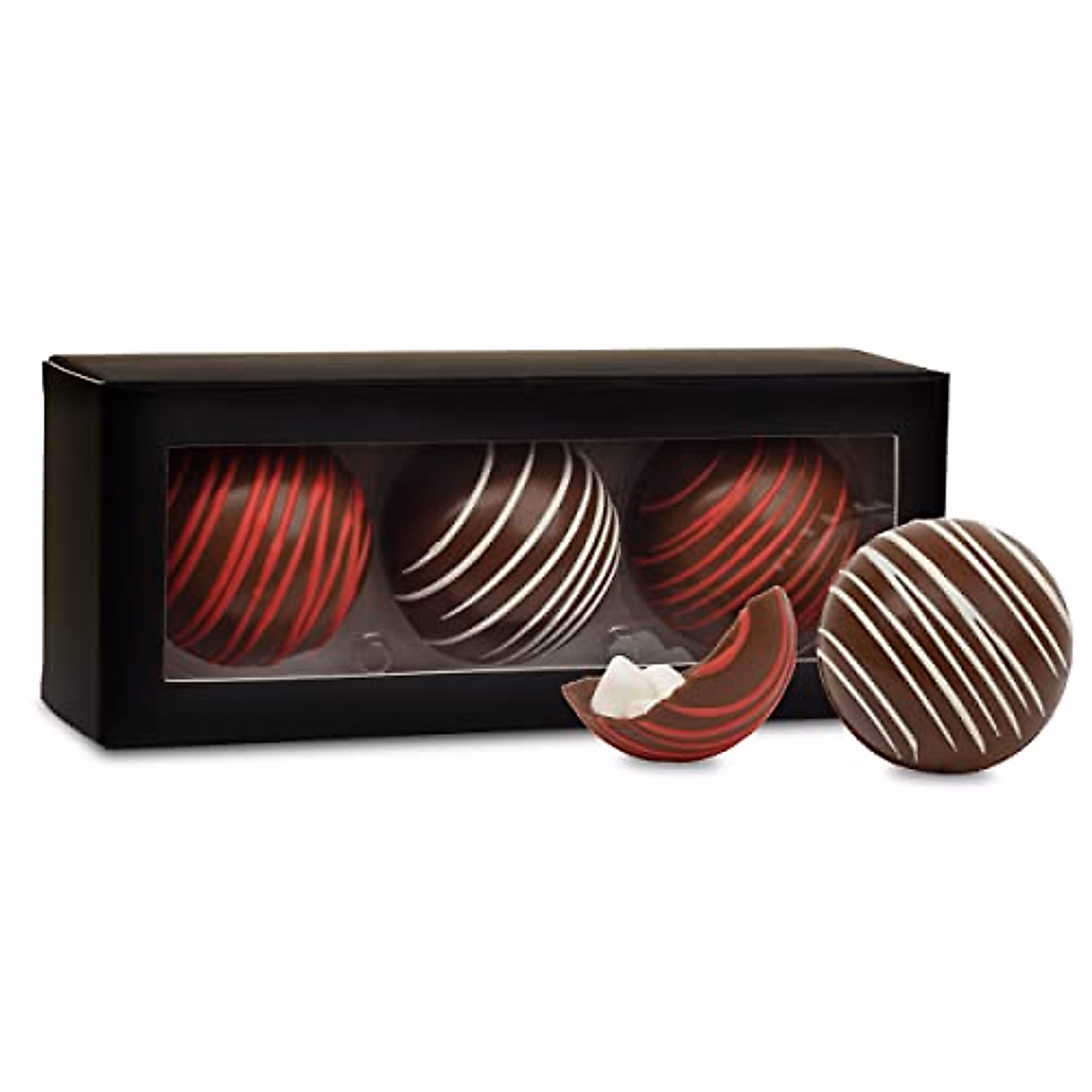 Hot Chocolate Bombs by Chocolate Works | Premium Hot Cocoa Bombs with Marshmallows | Made with Real Milk Chocolate, Dark Chocolate and White Chocolate | Pack of 3 Cocoa Bombs