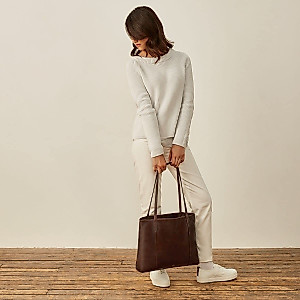 Maxwell Scott - Womens Luxury Leather Classic Shopper Tote Bag Purse - Handmade from Italian Hides - The Athenea Black