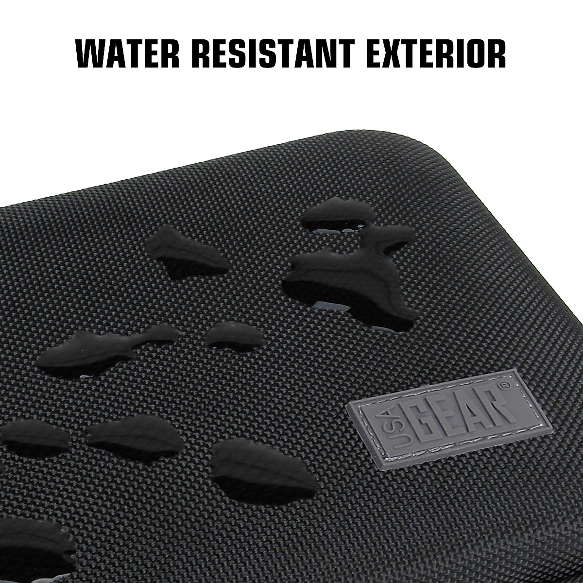 USA GEAR 7.5" Thermometer Case - Digital Thermometer Case for Forehead Thermometer, Infrared Thermometer, Ear Thermometer Compatible with Braun, Goodbaby, iHealth, iProven & More Thermometers - Black