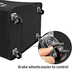 WOWLIVE Large Rolling Laundry Basket Wheels 90L Collapsible Tall Laundry Hamper Handle Foldable Dirty Clothing Basket Fold up Rectangular Hampers for Laundry Dorm Room (Black)