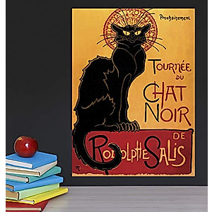 PalaceLearning Tournée du Chat Noir by Theophile Alexandre Steinlen - 1896 - The Black Cat - Vintage Poster Print (Laminated, 18" x 24")