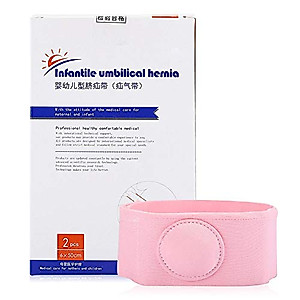 ZJchao Hernia Belt for Babies, 2-piece Hernia Belt Treatment For Hernia Therapy For Children Umbilical Hernia Belt for Newborns Infant Newborn Belt(Rosa)