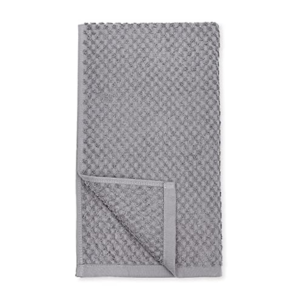 Amazon Basics 100% Cotton Terry Kitchen Dish Towels, Popcorn Texture, 4-Pack, Grey, 28" x 16" x 0.1"