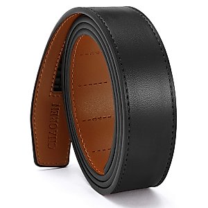 CHAOREN Ratchet Belt Replacement Strap 1 3/8”, Leather Belt Strap for 40MM Slide Click Buckle