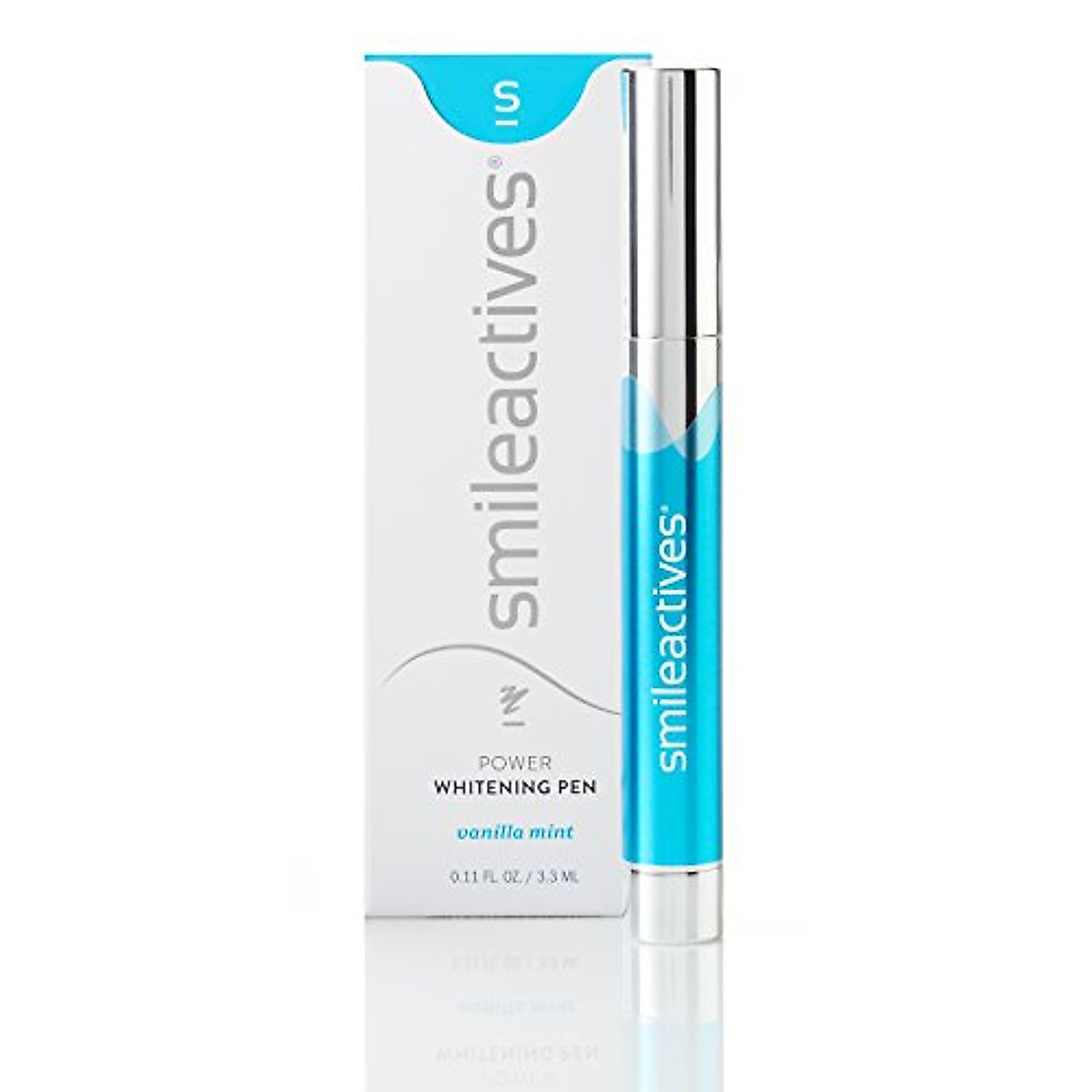 Smileactives Teeth Whitening Pen for White Smile, Fast Tooth Whitener and Stain Remover with Precision Brush Tip, Dental Quality Whitening Gel, Travel Pen, Easy to Use, Vanilla Mint Flavor, 2 Pack