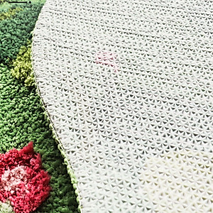 Green Moss Rug 3D Floral Moss Carpet,Runner Rugs for Bedroom with Rubber Backing, Washable Bathroom Runner Rug, Super Soft Plush Non Slip Long Rug, Aesthetic Rug -32x79in