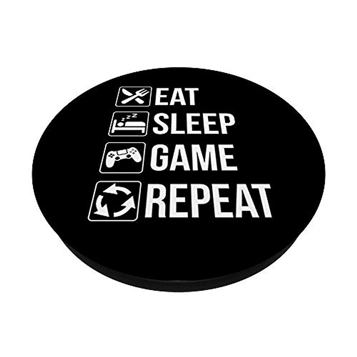 Funny Eat Sleep Game Repeat Gamers Cool Video Games Gift PopSockets Swappable PopGrip
