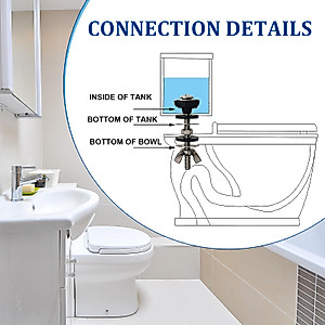 Universal Toilet Tank to Bowl Bolt Kit, Heavy Duty Toilet Tank Replacement Kit, Waterproof and Rustproof Stainless Steel Toilet Tank Bolts(4 PCS)