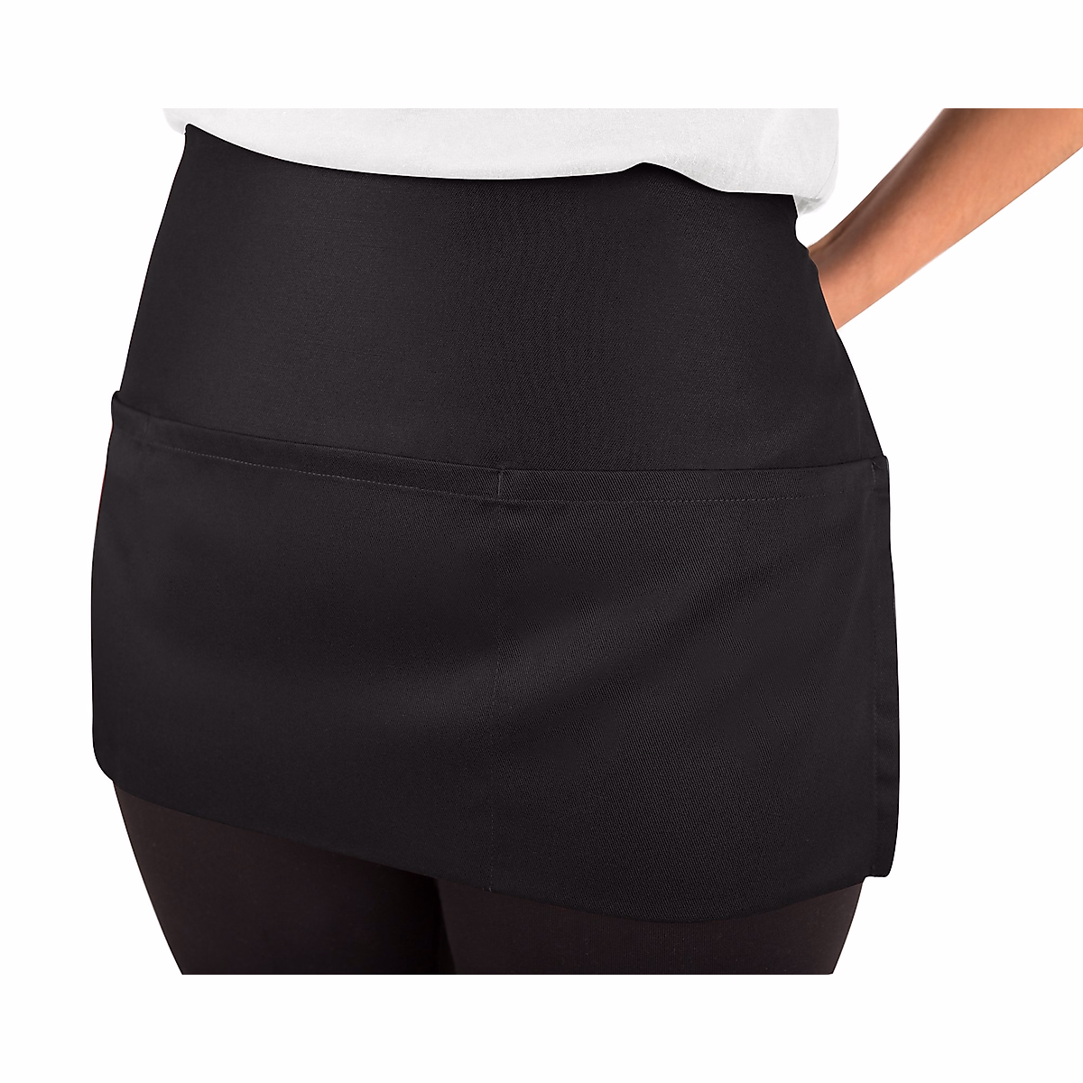 KNG Waitress Apron with 3 Pockets – 11 inch Waist Apron - Black