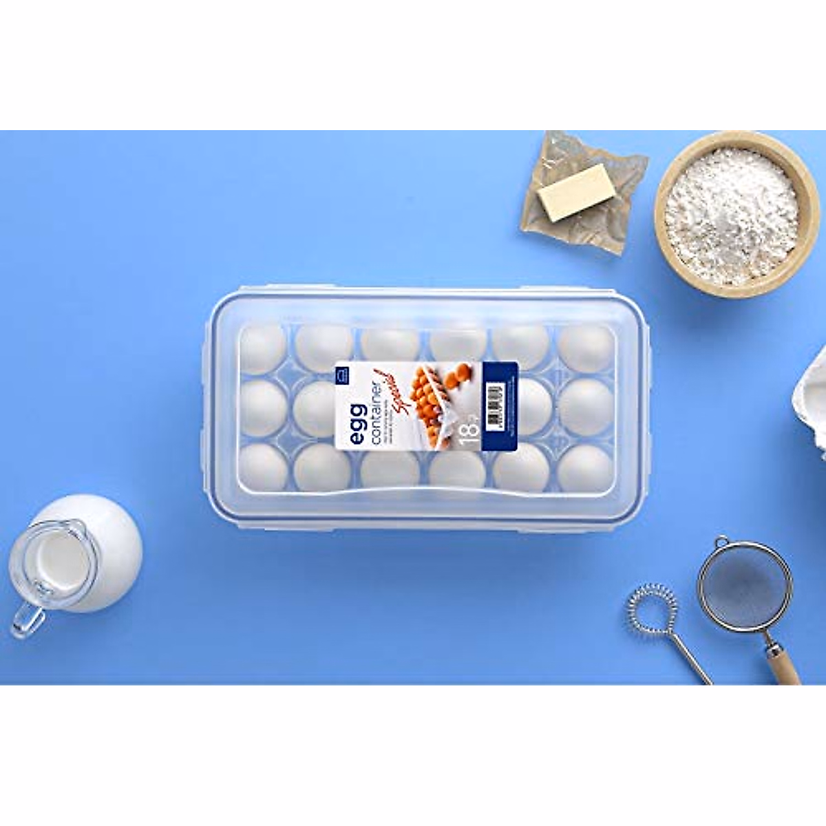 LocknLock Egg Storer with 18 Holes, 32 x 17.5 x 32 cm, Clear