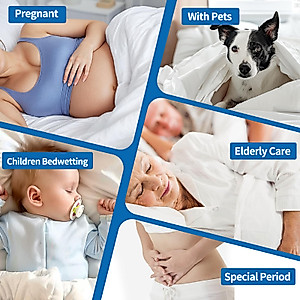 Lxztayuk White Waterproof Duvet Cover, Knitted Fabric Waterproof Duvet Protector with Zipper, Reversible Bed Comforter Protector with Corner Ties for Kids, Elder, Pets, Dog, Cat (King，90 in X 106 in)