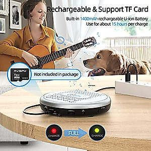 CD Player Portable, ARAFUNA Rechargeable Portable CD Players for Car with Speakers, Anti-Skip Walkman CD Player with Backlit Button, LCD Display and AUX Cable