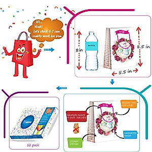 LARZN - Celebrate With an Impression Premium Tea Party Bags, Party Favor Bags, New, Treat Bags, Gift Bags, Goody Bags, Party Favors, Party Supplies, Decorations, 12 Pack