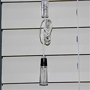 HomeAmore Safety Blind Pull Cord Cleats (4 Pack). The Only Clear Eye Pleasing 2-in-1 Pull Chord Winder. Designed For Free Hanging Or Secure To Wall To Keep Cords Away From Babies, Children and Pets.