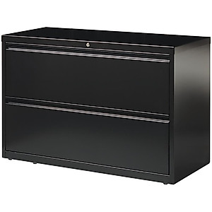 Hirsh 42-in Wide HL8000 Series Metal 2 Drawer Lateral File Cabinet Black