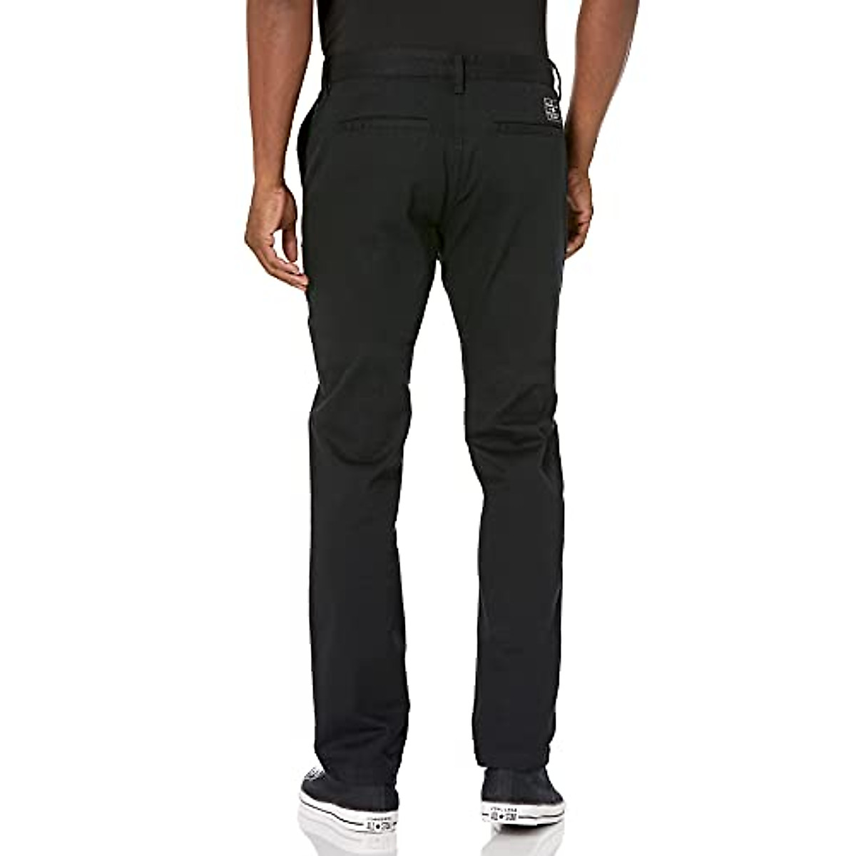 DC APPAREL mens Worker Straight Chino Casual Pants, Black, 34W x 32L US