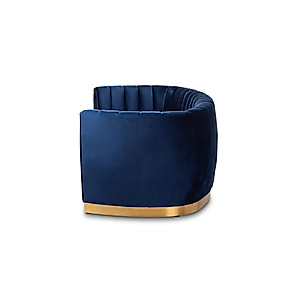 Baxton Studio Sofas, Royal Blue/Gold