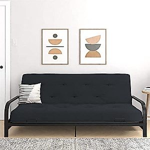 DHP Trule 8-Inch Spring Coil Futon Mattress, Microfiber, Full, Blue Gray