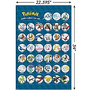 Trends International Pokémon - Legendary Wall Poster, 22.375" x 34", Unframed Version
