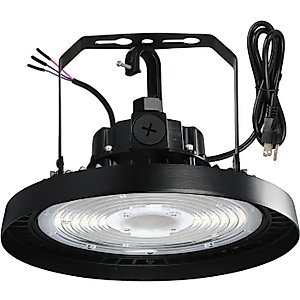 Sokply UFO LED Warehouse Light High Bay Dimmable 0-10V with US Plug 4Ft Cable, 200W (Eqv.1000W MH/HPS), 5000K, lP65 Commercial Area Lighting Fixture for Warehouse Workshop Garage Barn, UL Listed