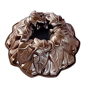 Nordic Ware Harvest Leaves Bundt Pan, Bronze