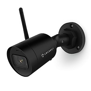 Amcrest SmartHome 4MP Outdoor WiFi Camera Bullet 4MP Outdoor Security Camera, 98ft Night Vision, Built-in Mic, 101° FOV, 2.8mm Lens, MicroSD Storage, ASH42-B-V2 (Black) (Renewed)