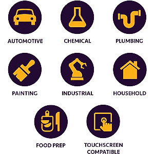 Inspire Heavy Duty Orange Nitrile Disposable Gloves | ULTRA 8 Mil Diamond Textured For Secure Grip Food Safe, Industrial Gloves Disposable Latex Free Mechanic Gloves | Nitrile Gloves