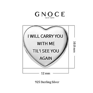 GNOCE Personalized Photo Charms For Bracelets/Necklace 925 Sterling Silver Heart Custom Picture Charms for Women Mother's day (Photo-5)