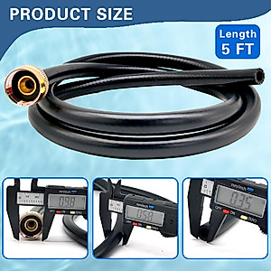 Leakproof Dehumidifier Drain Hose 3/4 Inch FHT Connection Brass Interface to Prevent Water Leakage 5 Feet Thickened Dehumidifier Hose with Rustproof Durable Connector Fits for Most of Dehumidifiers