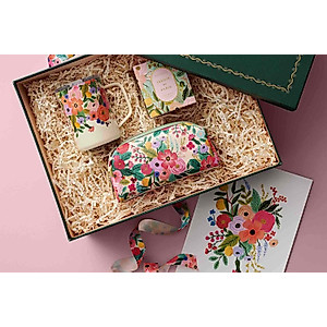 RIFLE PAPER CO. Garden Party Small Cosmetic Pouch For Storing Small Accessories, Includes Gold Zipper, Printed In Full Color With Stylized Pattern & Foil Stamped Logo