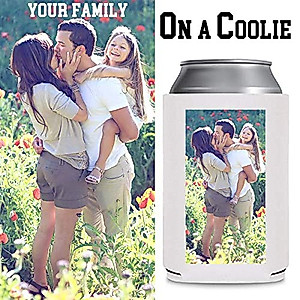 Cool Coast Products | Personalized Custom Can Cooler | Upload ANY Photo Full Color | Funny Novelty Can Coolie Huggie | Beverage Holder | Craft Beer Engagement Wedding Gifts | Insulated (2 Pack)
