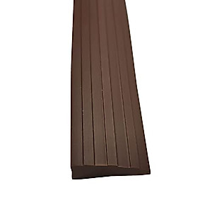 1cm Rise Non Slip Solid Rubber Portable Sill Scooters Ramp,In & Outdoor Doorway Threshold Ramps for Wheelchair,Home Entry.Bathroom Floor Tile threshold Transition Strip,Edge Trim Reducer Molding Brown