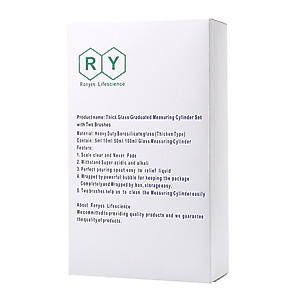 Thick Glass Graduated Measuring Cylinder Set 5ml 10ml 50ml 100ml with Two Brushes Three Pipettes