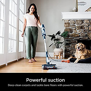 Shark HZ3002 Stratos Ultralight Corded Stick Vacuum with DuoClean PowerFins HairPro, Self-Cleaning Brushroll, & Odor Neutralizer Technology, Navy