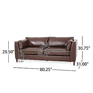 Christopher Knight Home Warbler Sofas, Cognac Brown
