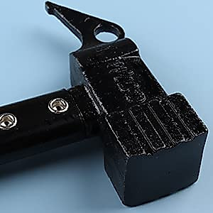 Beefoor Camping Hammer Heavy Duty with Tent Stake Remover, 12.6" Steel Tent Hammer - Rubber Covered Handle Tent Mallet with Holding Strap (Black)