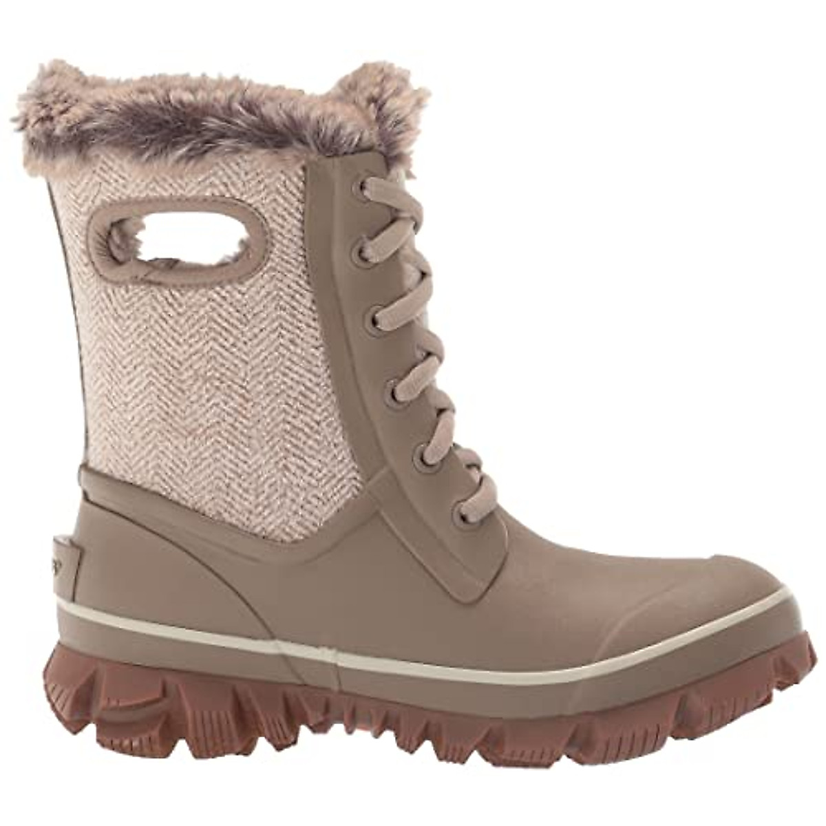 Bogs Womens Arcata Boot Snow, Cozy Cheveron-Taupe, 11