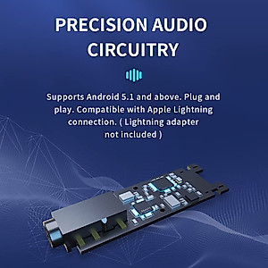 7HZ Sevenhertz 71 USB DAC AMP, USB-C to 3.5mm Audio Cable Headphone Amplifier