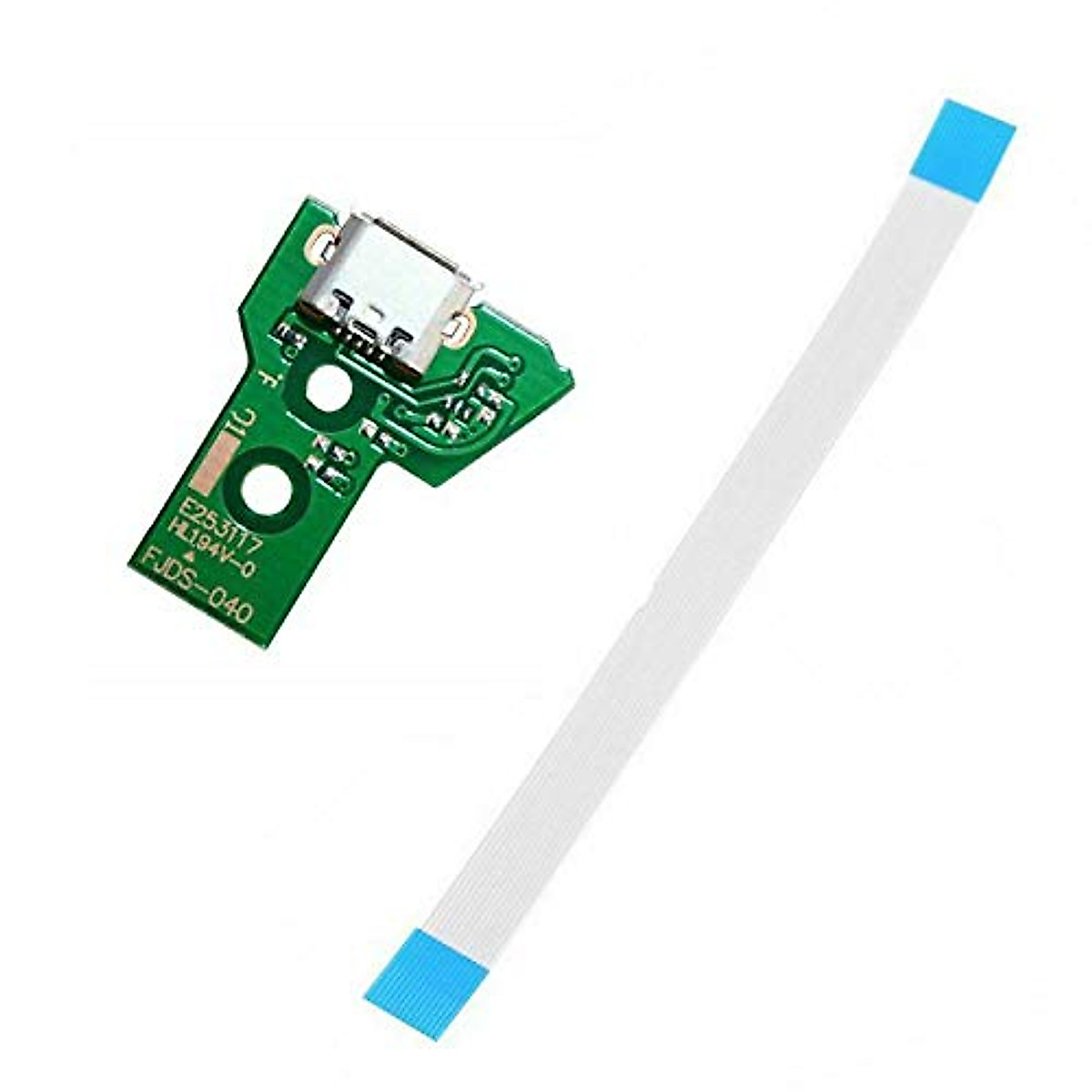 Micro USB Charging Port Socket Board with Flex Ribbon Cable Screwdriver for PS4 Controller Board JDS-040 JDS 040 Version