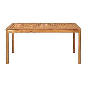 Okemo 26 in. Acacia Wood Outdoor Dining Table - Weather Resistant Hardwood, Four Sturdy Wooden Legs, accommodates 6 for Entertaining - Outdoor Furniture