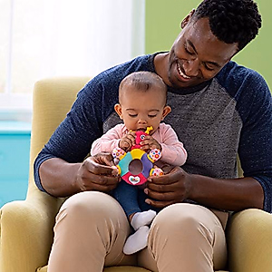 The First Years First Baby Rattle - Sensory Toys with Soft Textures and Crinkle Sounds - Infant Toys Ages 3 Months and Up