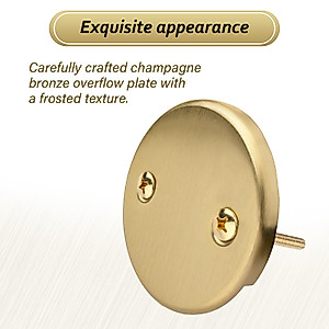 RP31556CZ Overflow Plate and Screws Drain Kit Replacement for Delta Tub, Champagne Bronze Color