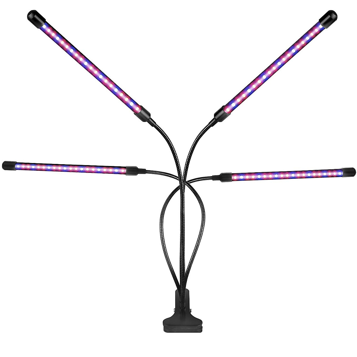 EZORKAS Grow Light, 80W Tri Head Timing 120 LED 9 Dimmable Levels Plant Grow Lights for Indoor Plants with Red Blue Spectrum, Adjustable Gooseneck, 3 9 12H Timer, 3 Switch Modes