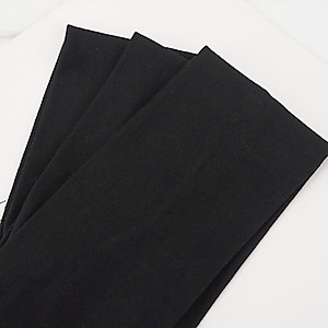 JOYOYO 3 Pack 9cm Unisex Headbands for Women's Hair Soft Stretchy Fabric Kylie Head Band Bandeaux Hair Accessories for Workout Gym Yoga Hair Band,100% Pure Cotton (Black)