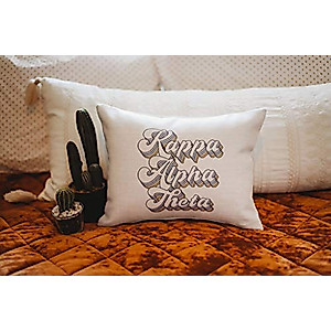 Sorority Shop Kappa Alpha Theta Pillow – Retro Design, 12" x 16" Lumbar Pillow Sorority