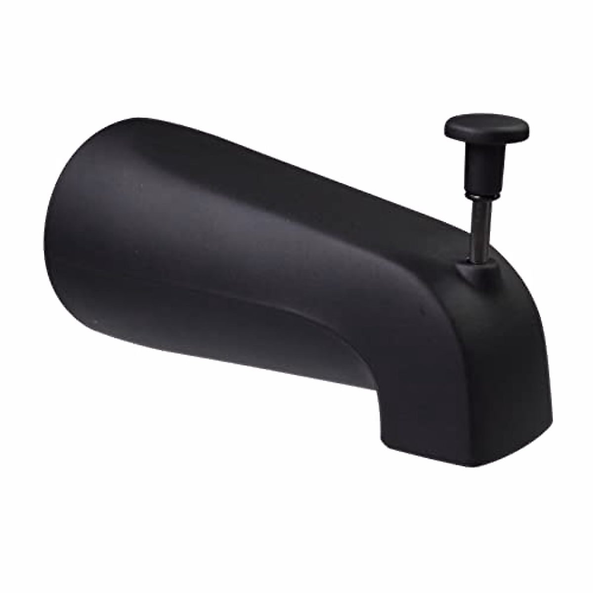Westbrass E531D-1F-62 5-1/4" Reach Wall Mount Tub Spout with Front Diverter, Matte Black