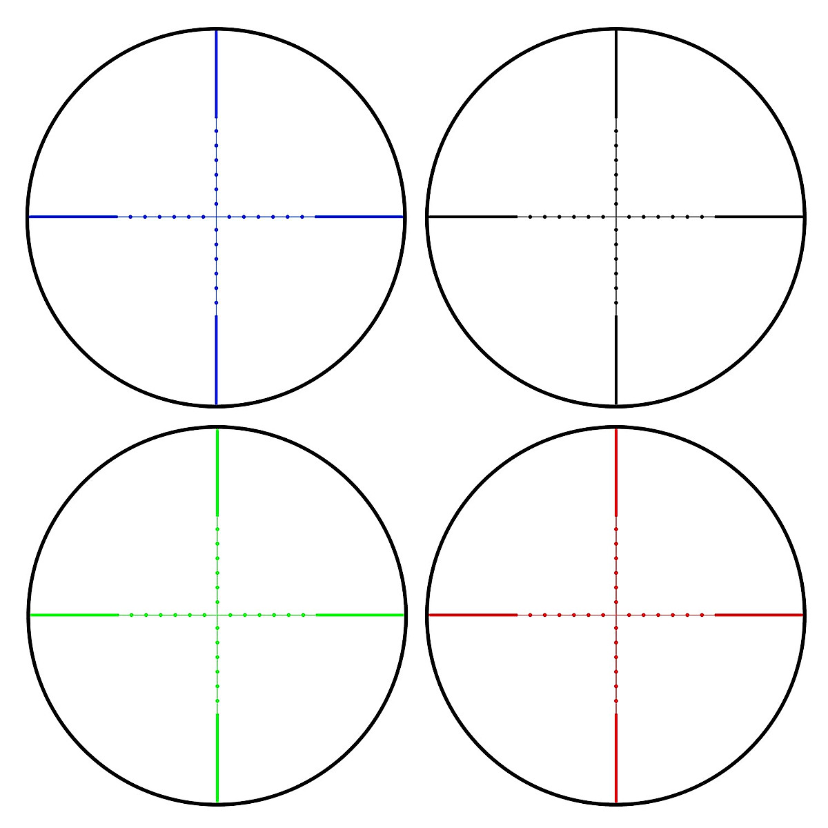 ND 1-5x30 MD Scope Mil-Dot Reticle Scope Riflescope Riflescope Reticle Illumination in Red, Green and Blue