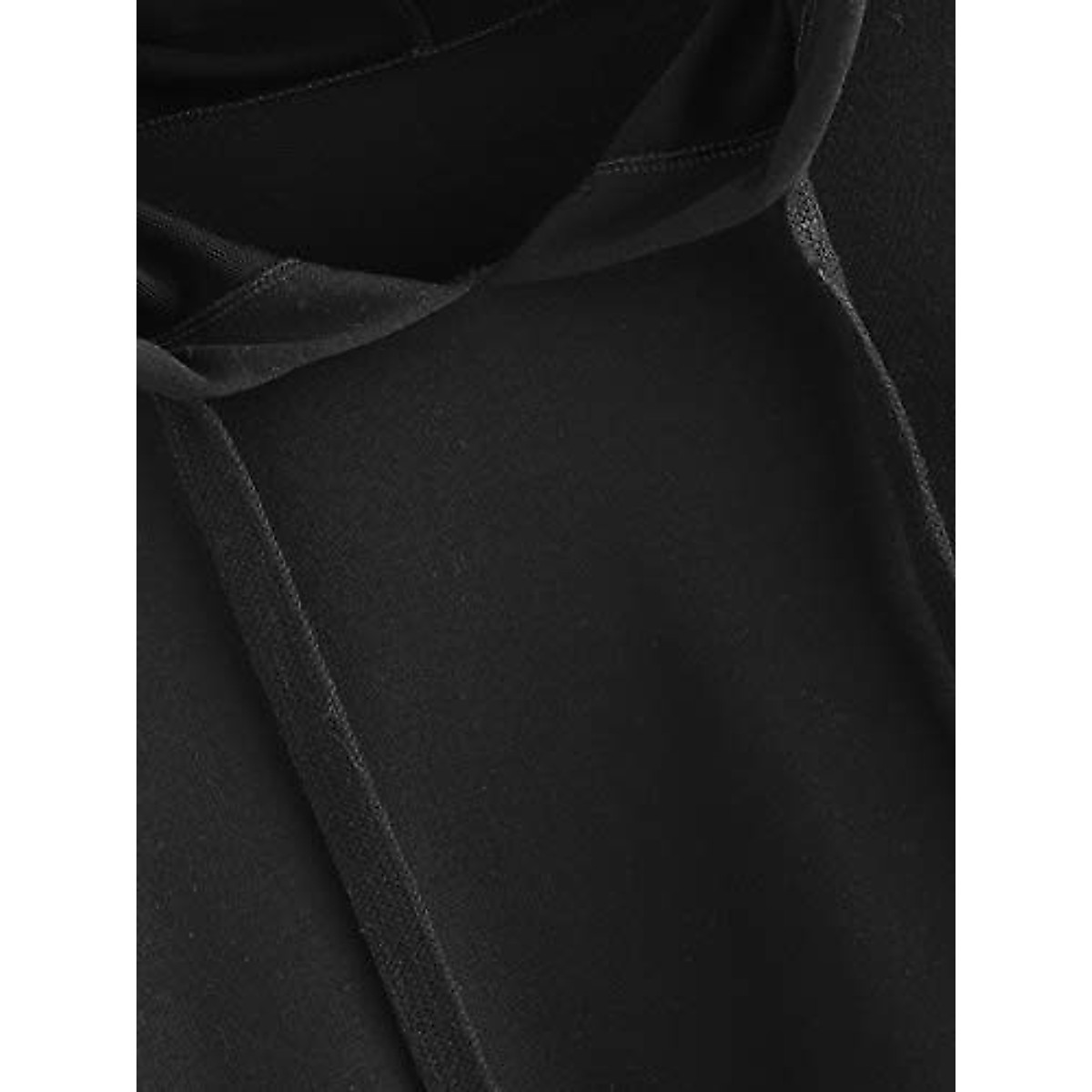 SweatyRocks Women's Long Sleeve Hoodie Crop Top Cat Print Pullover Sweatshirt Black#2 M