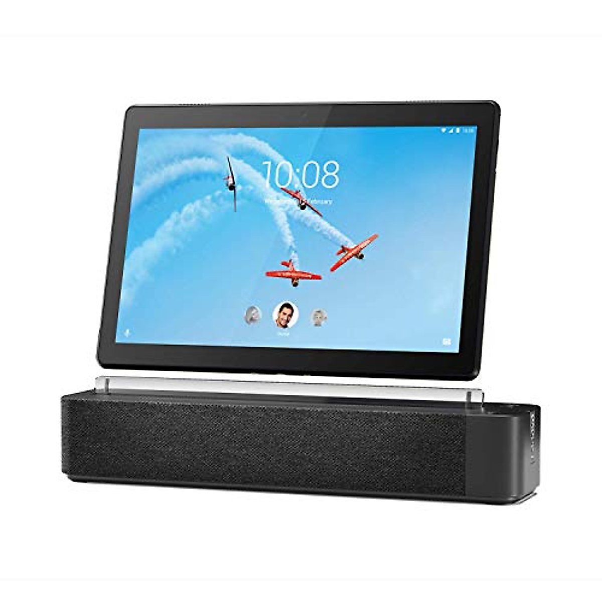 Lenovo Smart Tab P10 10.1” Android Tablet, Alexa-Enabled Smart Device with Fingerprint Sensor and Smart Dock Featuring 4 Dolby Atmos Speakers - 64GB Storage with Alexa Enabled Charging Dock Included