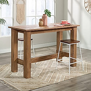 Sauder Boone Mountain Counter-Height Kitchen Dinette Table, L: 55.12" x W: 25.59" x H: 35.39", Sindoori Mango Finish